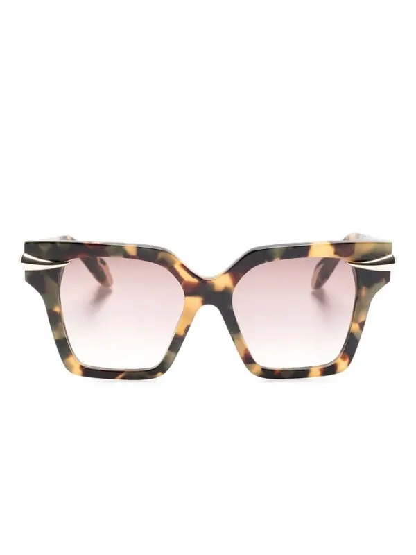 Roberto Cavalli Tortoiseshell-effect Square-frame Sunglasses