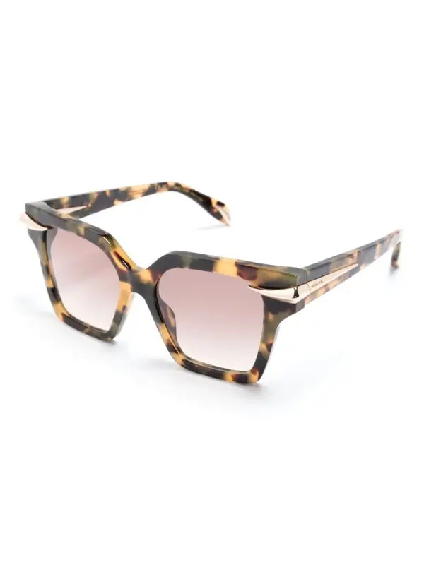 Roberto Cavalli Tortoiseshell-effect Square-frame Sunglasses
