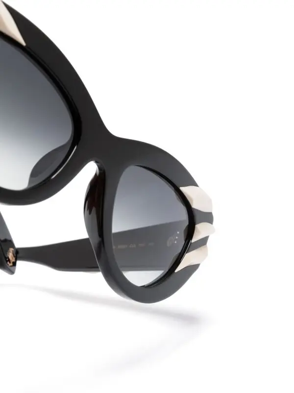 Roberto Cavalli 3d-detail Cat-eye Frame Sunglasses - Black