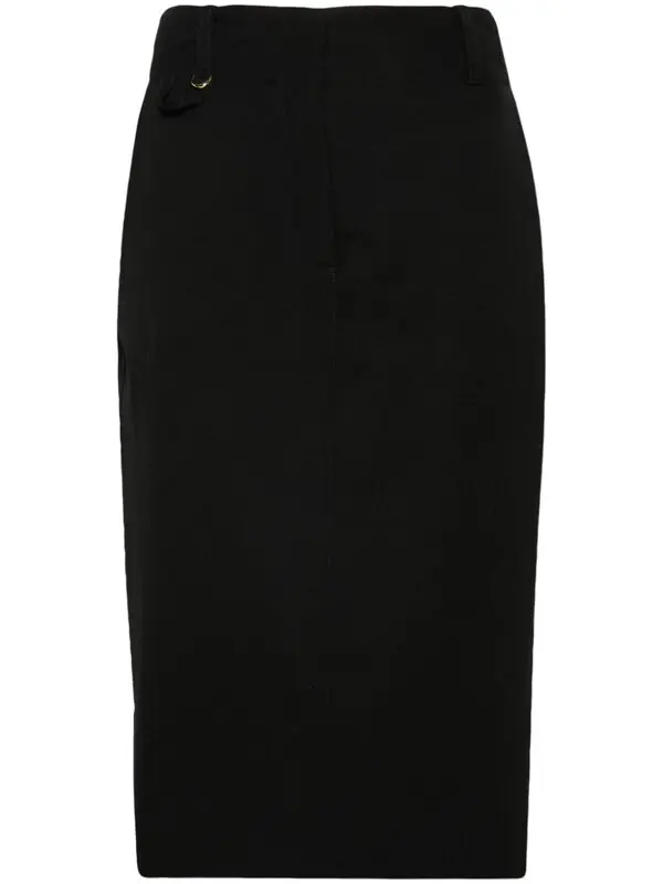 Jacquemus La Jupe Bari Midi Skirt - Black