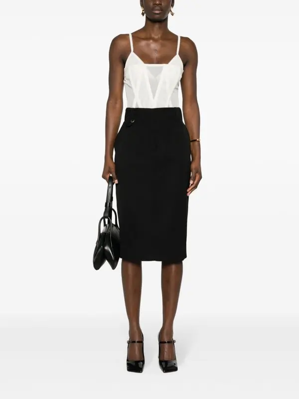 Jacquemus La Jupe Bari Midi Skirt - Black