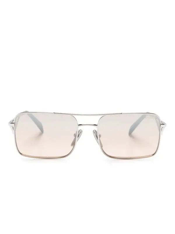 Prada Rectangle-frame Sunglasses - Silver