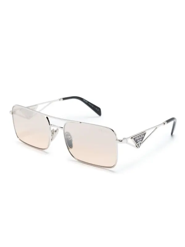 Prada Rectangle-frame Sunglasses - Silver