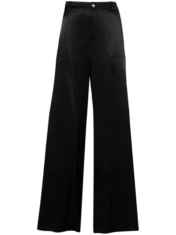 Moschino Satin-finish Wide-leg Trousers