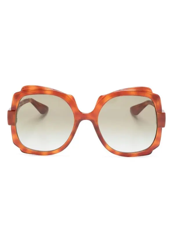 Gucci Tortoiseshell Square Frame Sunglasses - Brown