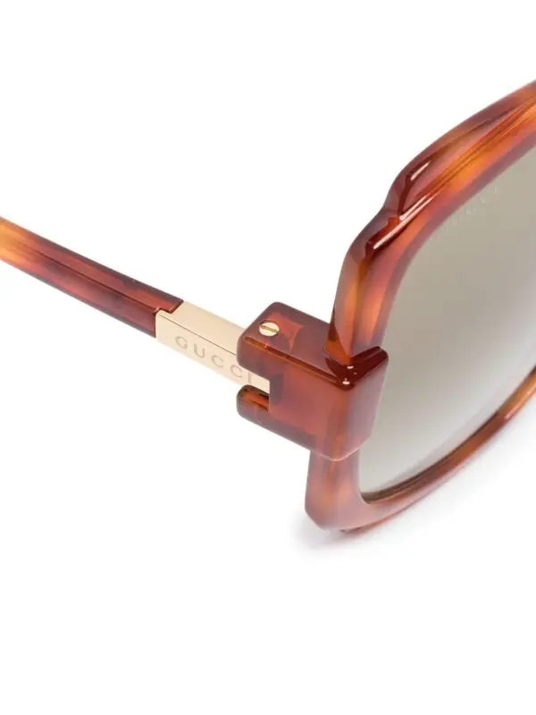 Gucci Tortoiseshell Square Frame Sunglasses