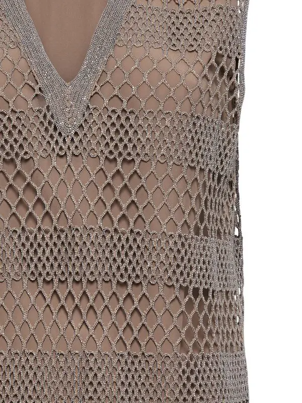 Brunello Cucinelli Open-knit Silk Vest