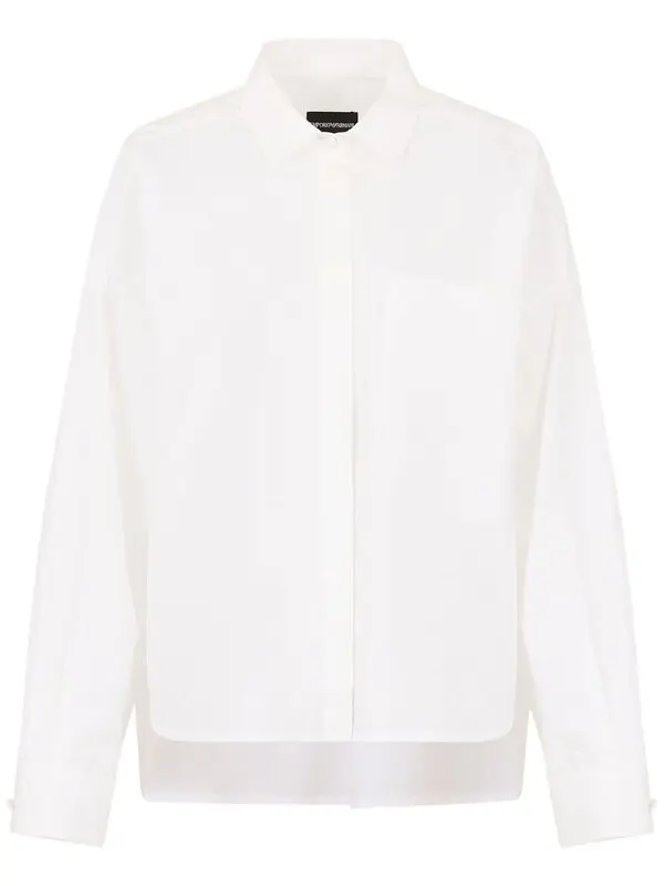 Emporio Armani Drop-shoulder Cotton Shirt