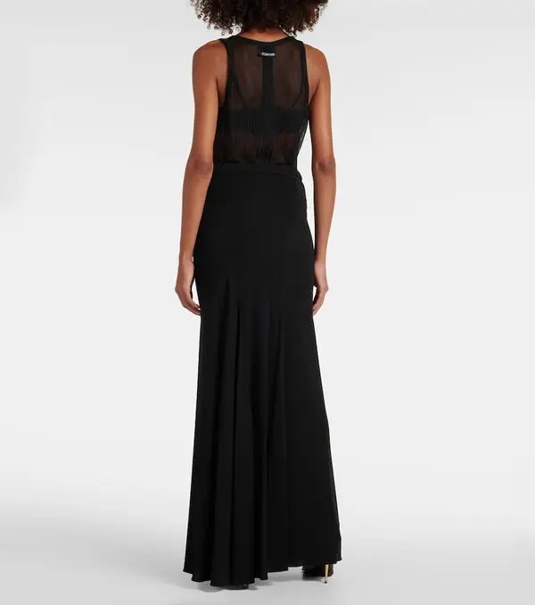 TOM FORD High-rise Jersey Maxi Skirt