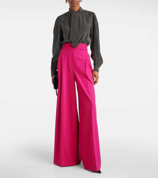 Alexandre Vauthier High-rise Wide-leg Pants - Pink