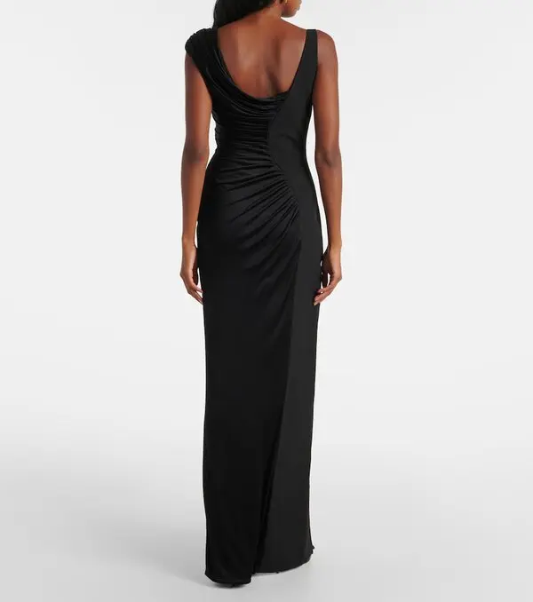 Versace Medusa '95 Draped Gown - Black