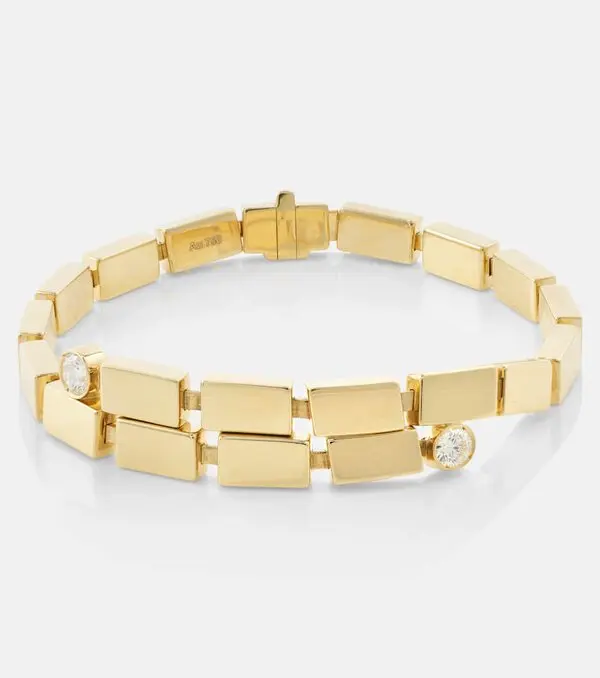 Ileana Makri 18kt Yellow Gold Bracelet With Diamonds - Metallic