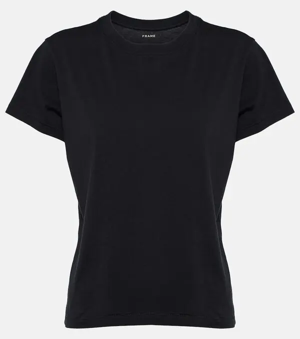 FRAME Baby Tee Cotton Jersey T-shirt - Black