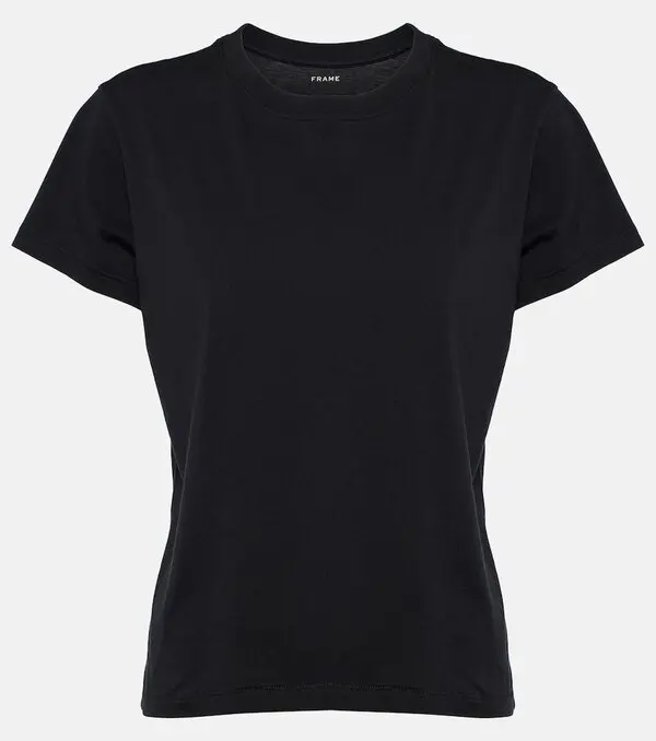 FRAME Baby Tee Cotton Jersey T-shirt - Black