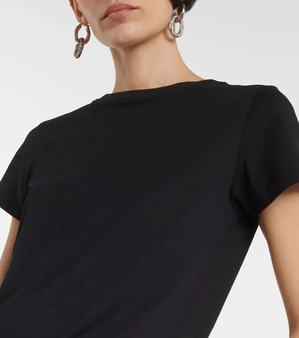 FRAME Cotton Jersey Baby Tee - Black