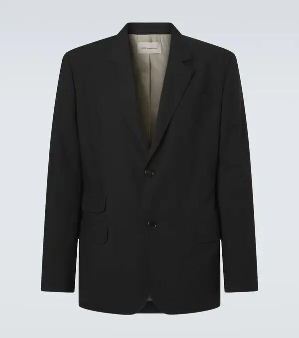 AMI Paris Virgin Wool Blazer - Black