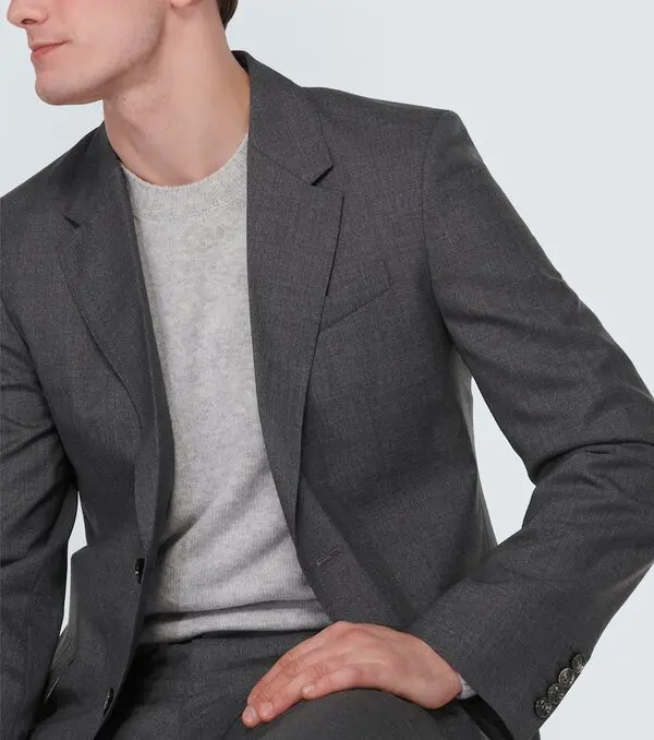 AMI Paris Virgin Wool Blazer - Grey