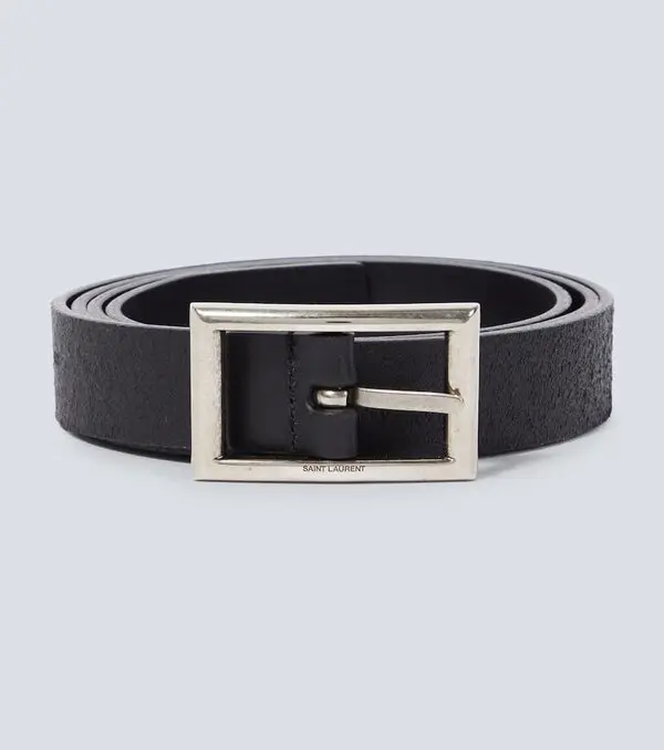 Saint Laurent Leather Belt - Black