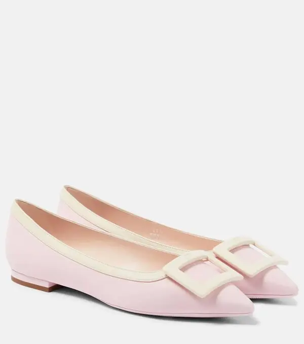 ROGER VIVIER Gommettine Ball Patent Leather Ballet Flats - Multicoloured