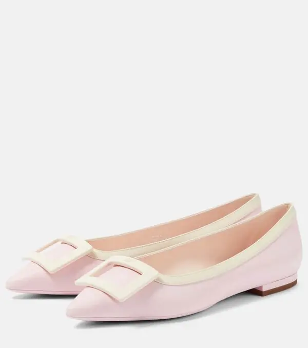 ROGER VIVIER Gommettine Ball Patent Leather Ballet Flats - Multicoloured