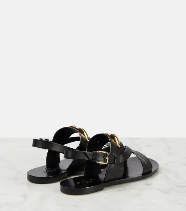 Valentino Garavani Vlogo Signature Leather Sandals