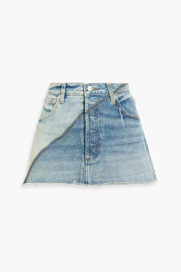 EB DENIM Gemini Zip-detailed Mini Skirt