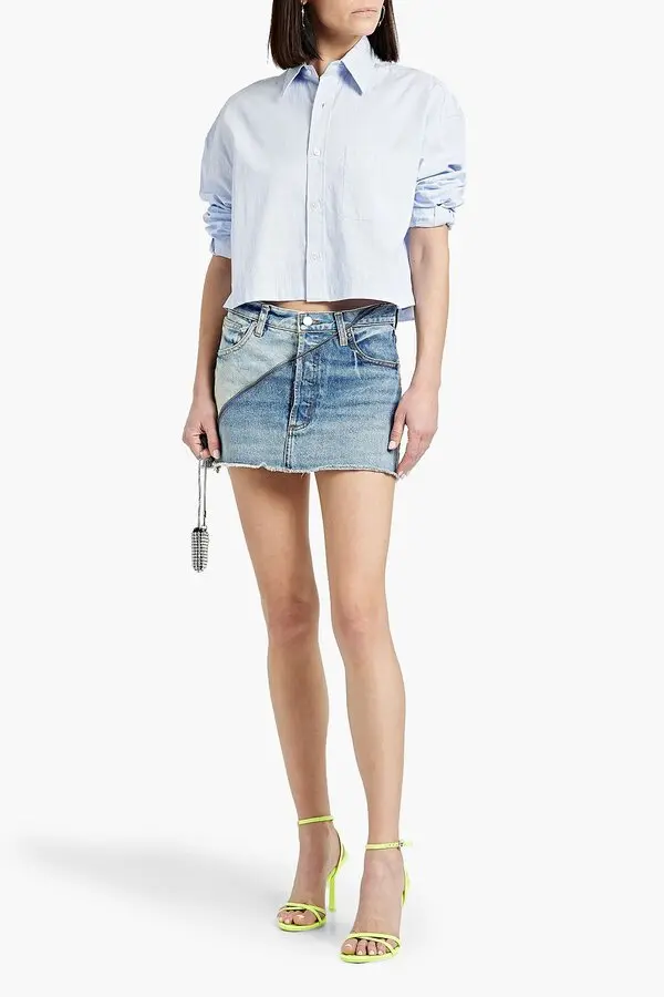 EB DENIM Gemini Zip-detailed Mini Skirt
