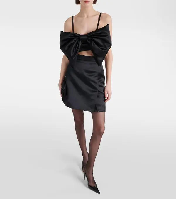 Nina Ricci Duchess Bow Detail Satin Bralette