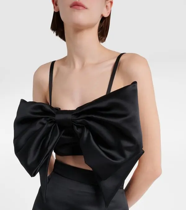 Nina Ricci Duchess Bow Detail Satin Bralette
