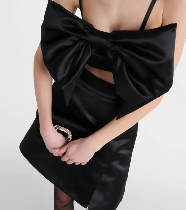 Nina Ricci Duchess Bow Detail Satin Bralette