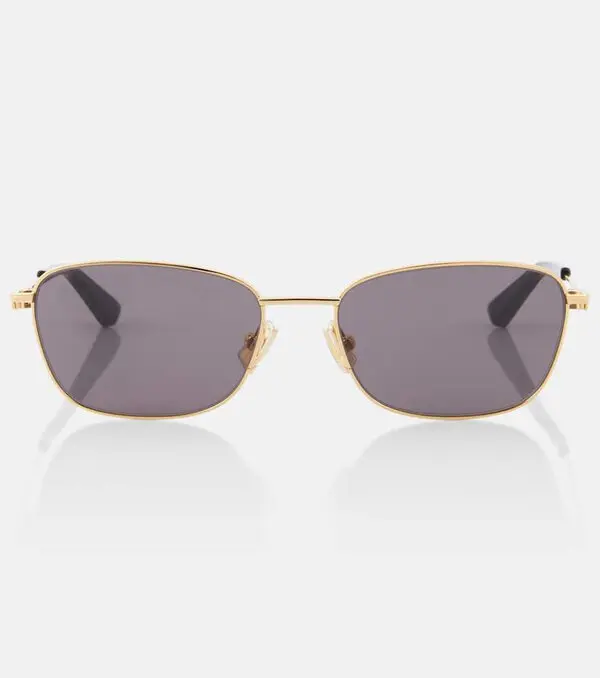 Bottega Veneta Rectangular Sunglasses - Gold