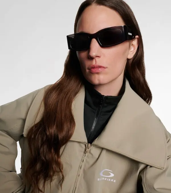Balenciaga Logo Rectangle Sunglasses