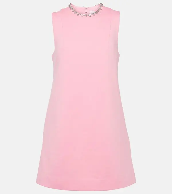 AREA Crystal-embellished Minidress - Pink
