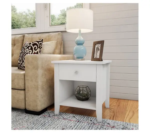LAVISH HOME 2 End Tables Bedside Tables Drawer Nd Storage