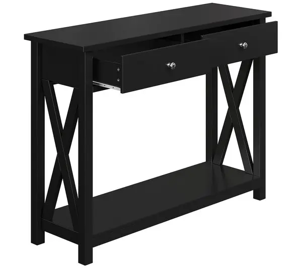LAVISH HOME 2-tier Entryway Table Console Table With Drawers