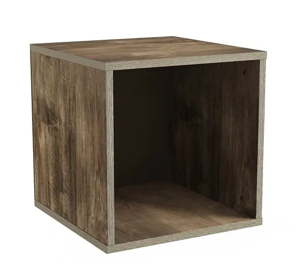 LAVISH HOME Stackable Cube Shadowbox End Table