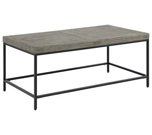 LAVISH HOME Coffee Table Industrial Modern Tabl E