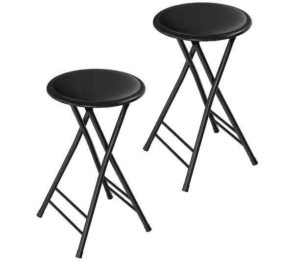 TRADEMARK HOME 2 Counter Height 24' Backless Fo Lding Bar Stool