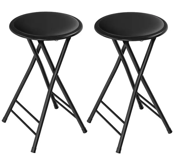 TRADEMARK HOME 2 Counter Height 24' Backless Fo Lding Bar Stool