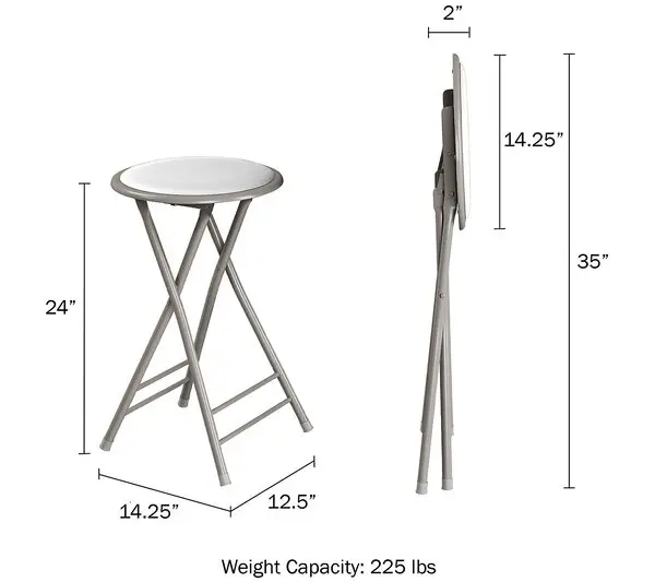 TRADEMARK HOME 2 Counter Height 24' Backless Ba R Stools