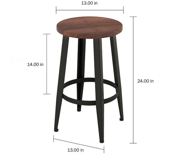 LAVISH HOME 2 Counter-height Modern Backless Ba R Stools
