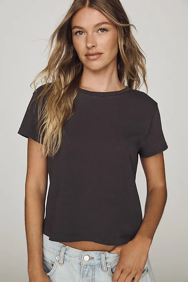 AGOLDE Ade Crop Tee - Forge