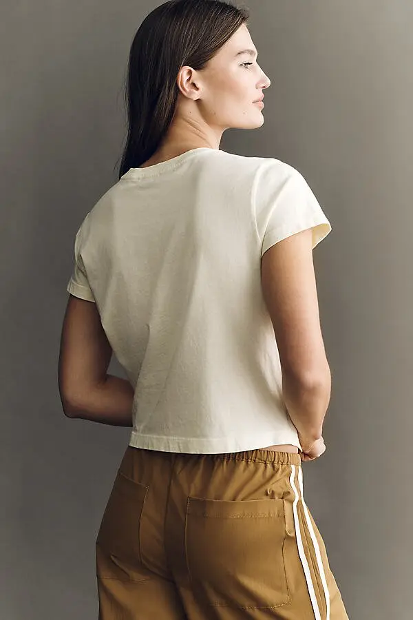 AGOLDE Ade Crop Tee - Lemon Drop