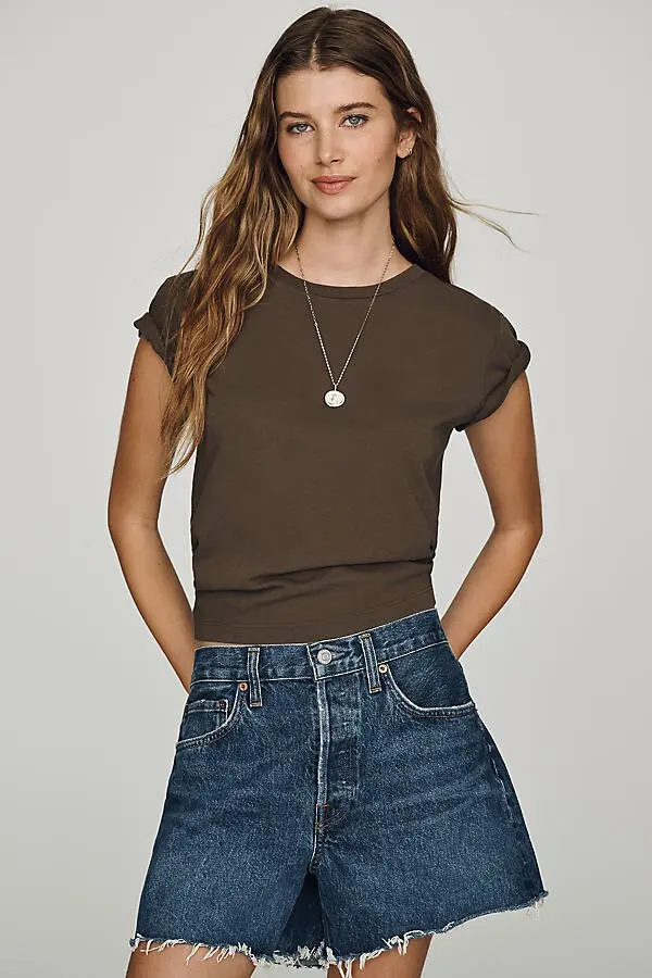 AGOLDE Adine Crop T-shirt - Uniform