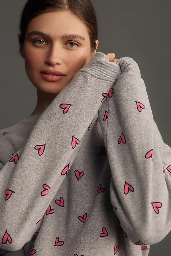 Kule Oversized Heart Sweatshirt