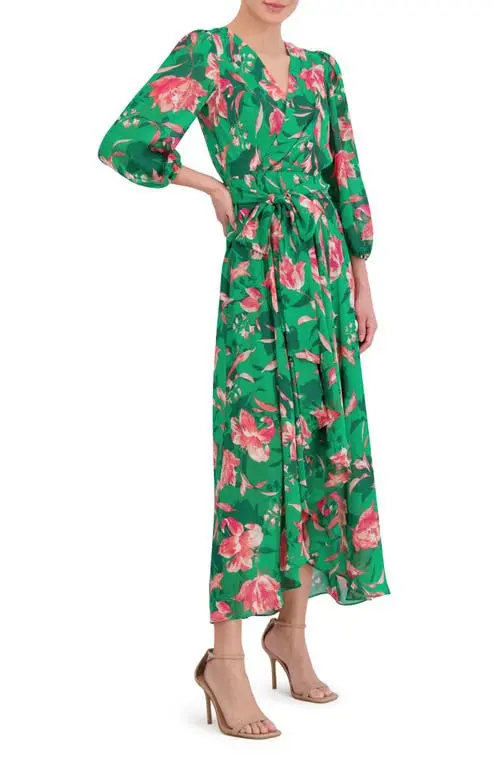 eliza j green wrap dress Faux Wrap Cocktail Dress (Women)