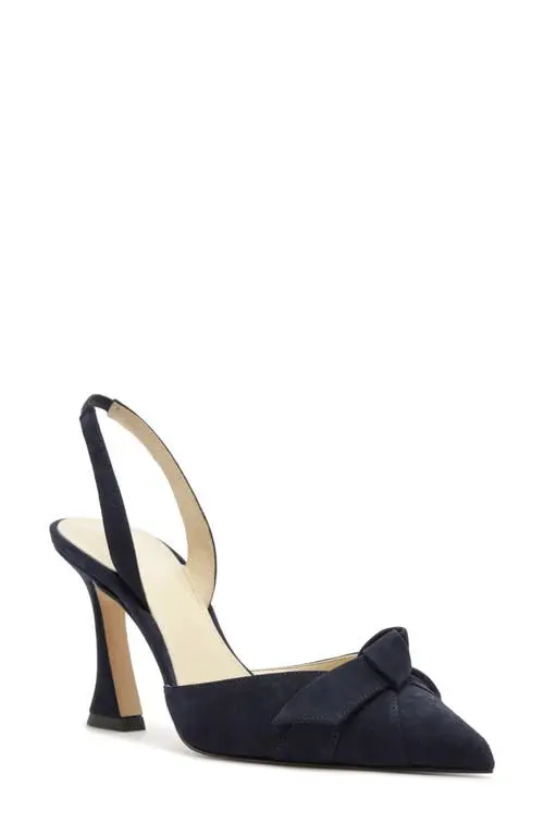 ALEXANDRE BIRMAN Clarita Pointed Toe Slingback Pump - Navy