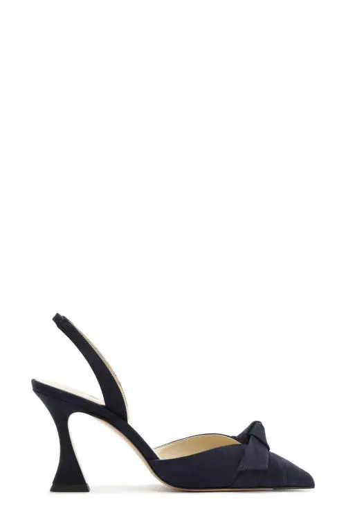 ALEXANDRE BIRMAN Clarita Pointed Toe Slingback Pump - Navy