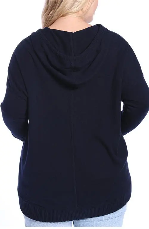 Minnie Rose Cashmere Zip Hoodie - Navy