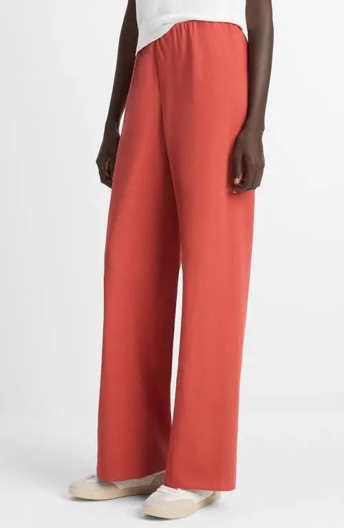Vince Cotton-blend Wide Leg Pants